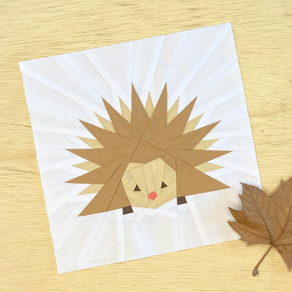 HEDGEHOG quilt block pattern – Tomte Studio