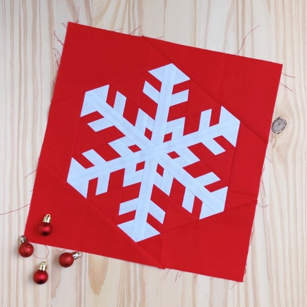 SNOWFLAKE III quilt block pattern – Tomte Studio