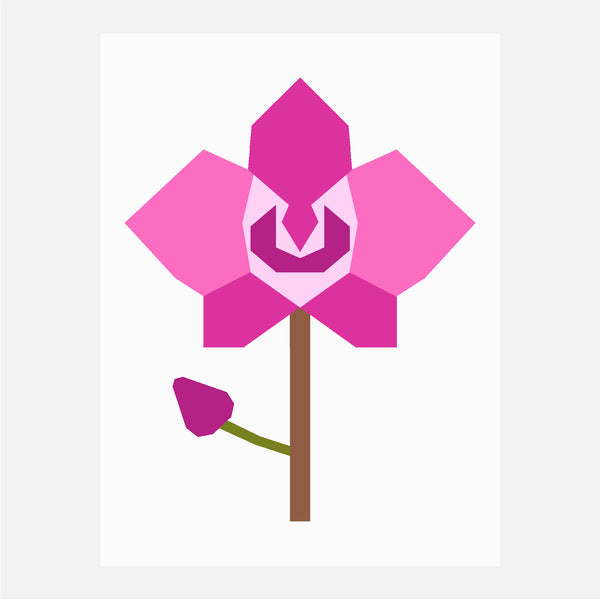 ORCHID quilt block pattern – Tomte Studio