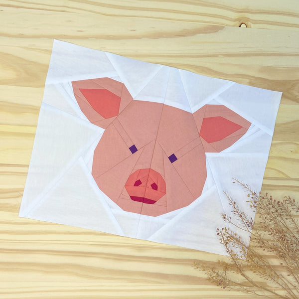 PIG quilt block pattern – Tomte Studio